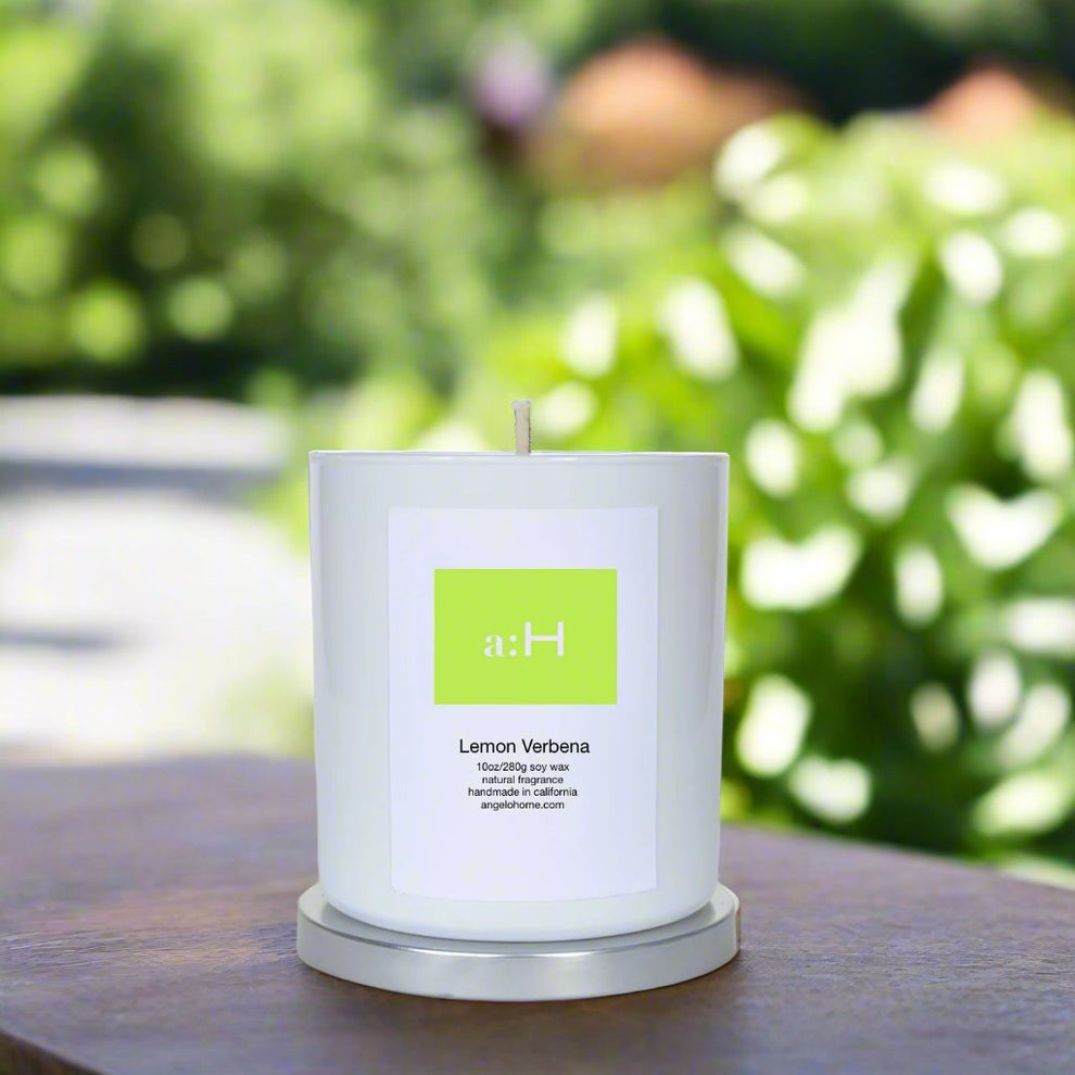 Lemon Verbena Luxury Candle & Home Fragrance | Apricot Wax Candle ...