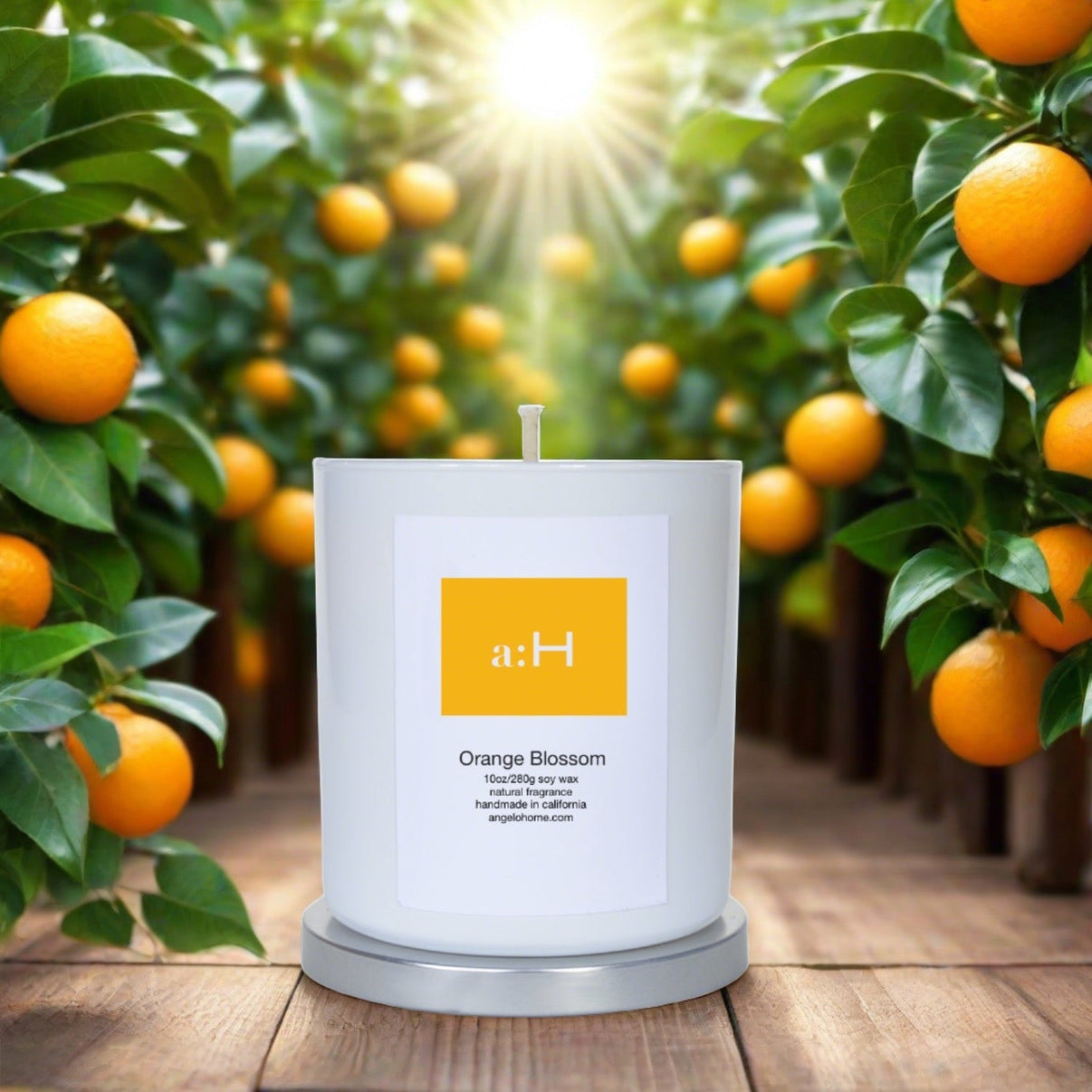 Orange Blossom Luxury Candle & Home Fragrance | Apricot Wax Candle ...