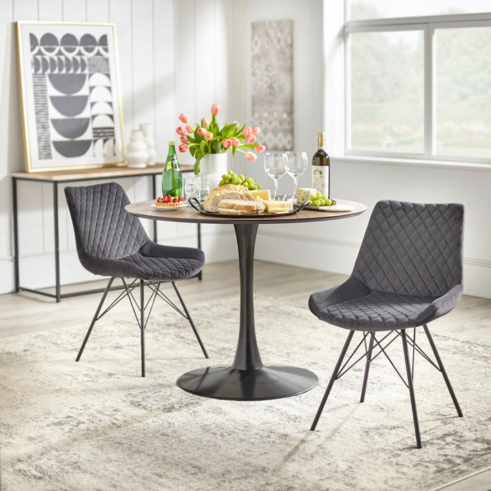 angelo:HOME Dining Table - Kavitt (walnut/black) – a:H