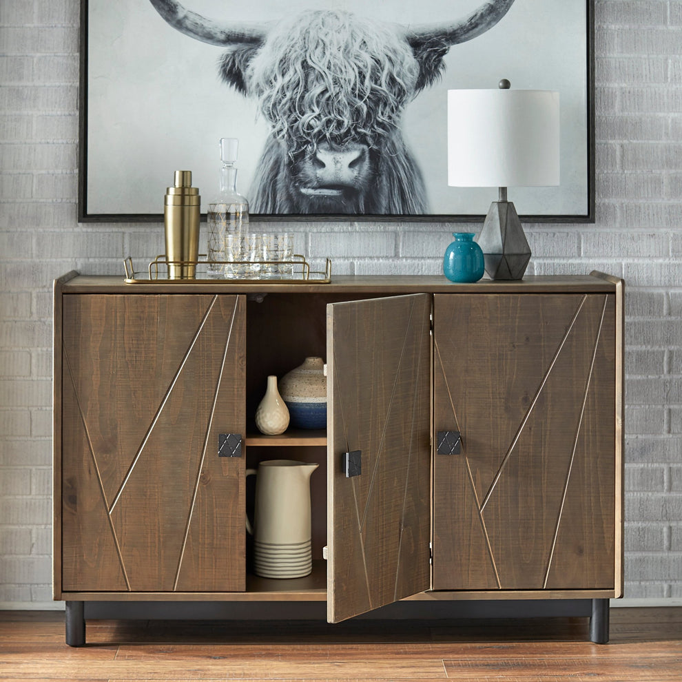 Dulce Farmhouse Buffet/Dresser - Farmhouse Design, Adjustable Shelves ...